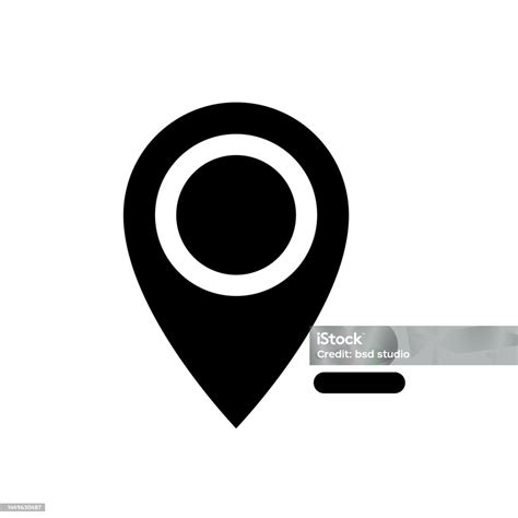 Remove Pin From Map Black Glyph Ui Icon Stock Illustration Download Image Now Arrival Black