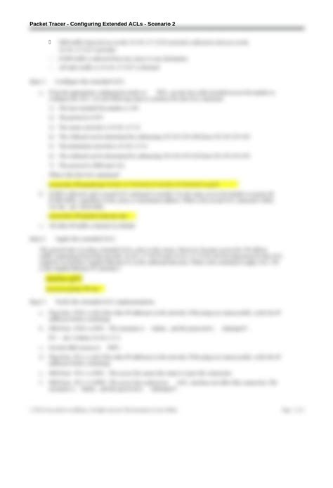 Configuring Extended Acls For Remote Ssh Access And Icmp Traffic