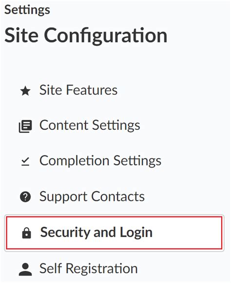 Login Security Settings For SSO