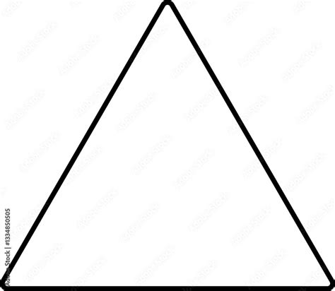 Simple Black Curved Triangle Outline Rounded Triangle Linear Triangle Rounded Corners Flat