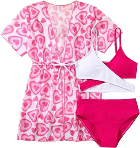 Jp [yaeru] キッズ 水着 女の子 水着 130 女の子 水着 キッズ 女の子 タンキニ 水着 子供 カバー