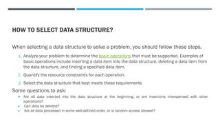 Lesson Data Structures And Algorithms Overview Pdf