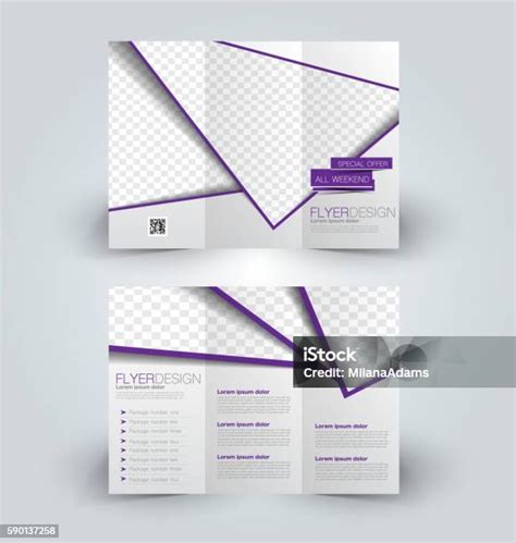 Templat Desain Mock Up Brosur Untuk Bisnis Ilustrasi Stok Unduh