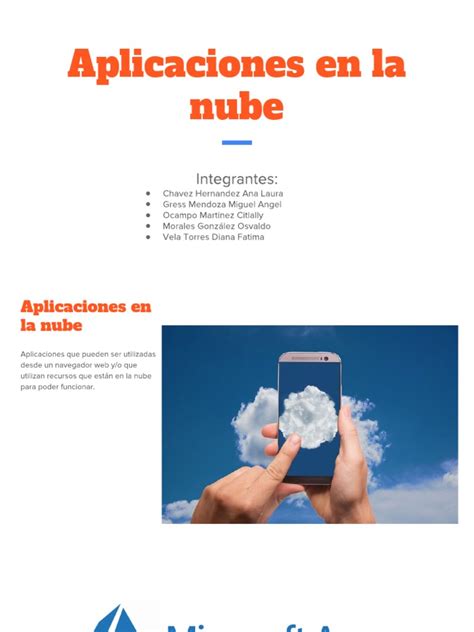 breve presentación sobre aplicaciones en la nube pdf computación en