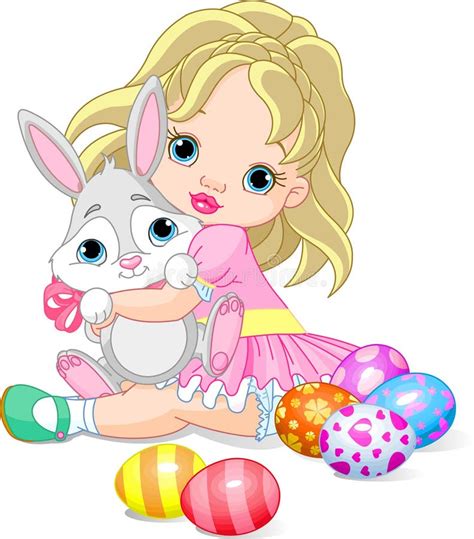Conejito Del Bebé De Pascua Tramado a Partir De Un Huevo Ilustración del Vector Ilustración de