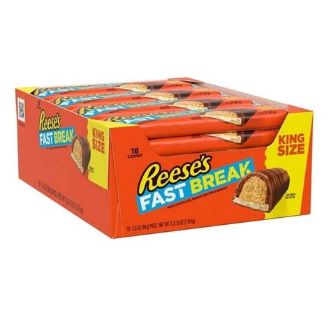 Lydf Fast Break Peanut Butter Nougat King Size Candy Bars 3 5 Oz 18