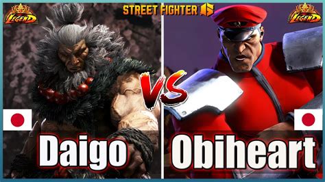 Street Fighter 6 Daigo AKUMA Vs Obiheart Oniki M Bison Top Ranked