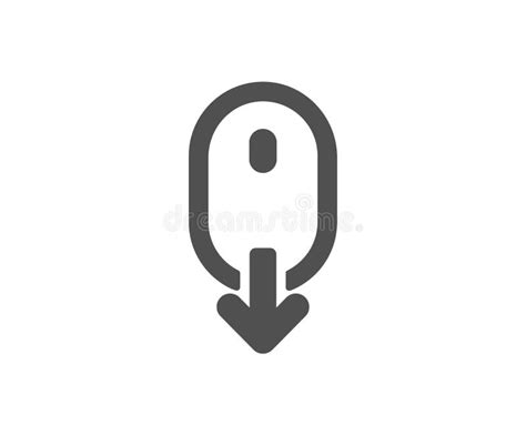 Scroll Down Mouse Icon Scrolling Screen Sign Swipe Page Vector Stock Vector Illustration Of