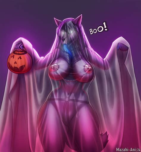 Rule 34 Big Breasts Breasts Female Ghost Ghost Costume Halloween Halloween Costume Mal0 Malo