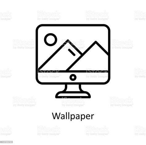 Wallpaper Vector Outline Icon Design Illustration Cloud Computing Symbol On White Background Eps