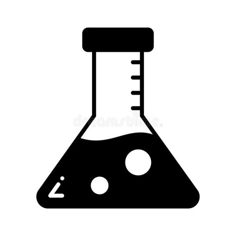 Liquid Inside Flask Showing Concept Of Lab Experiment Stock Illustration Illustration Of Glyph