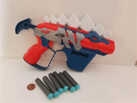 NERF DINOSQUAD STEGOSMASH Blaster Pistol Gun Darts Combine Postage