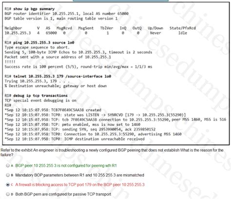ENCOR 350 401 BGP Question CCNP Enterprise Infrastructure