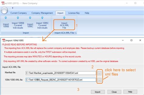 ACA Software How To Import Data From XML Efile Documents