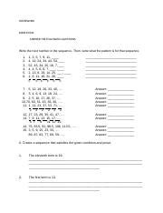 Number Sequence Patterns: Solve and Create Sequences | Course Hero