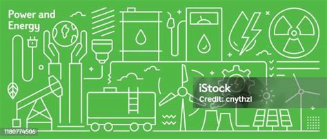 트렌디 한 선형 스타일의 벡터 전원 및 에너지 배너 디자인 웹 페이지 배너 프리젠 테이션라인 아트 스타일 추상 패턴 식용유에 대한 스톡 벡터 아트 및 기타 이미지 Istock