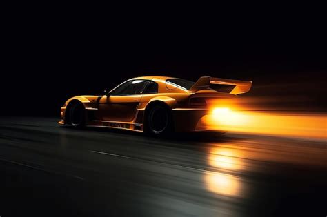 Premium AI Image Night Car Racing Illustration AI Generative