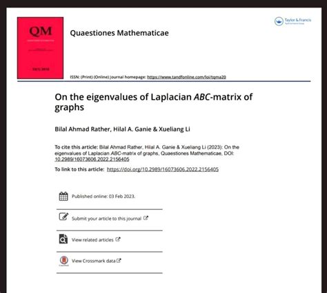 Bilal Ahmad Rather On Linkedin Research Science Mathematics Combinatorics Linearalgebra…
