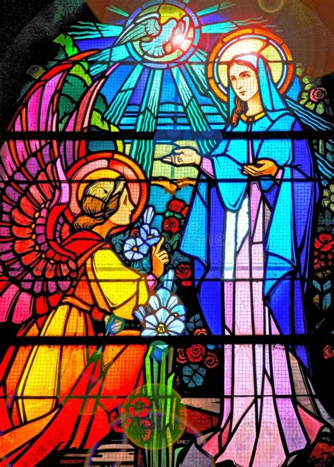 Stained Glass Window Of Vermand Church In Picardie Editorial Stock