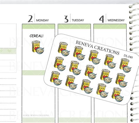 Cereal Stickers Breakfast Stickers Cereal Box Stickers Food Stickers