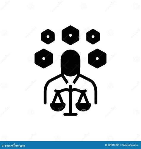 Black Solid Icon For Principles Basis And Law Stock Vector