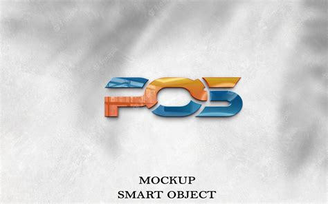 Premium Psd Glass Effect Logo Mockup On White Background
