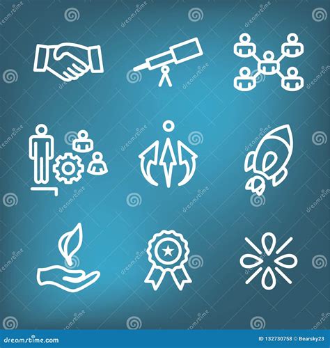 Core Values Outline Line Icon Conveying Integrity Purpose Stock
