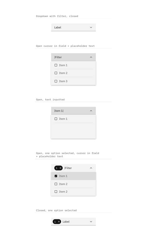 Dropdown Carbon Design System