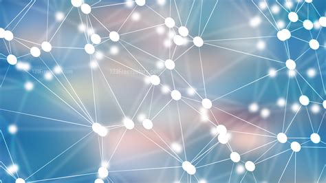 Abstract Blue Connected Lines And Dots Background Image