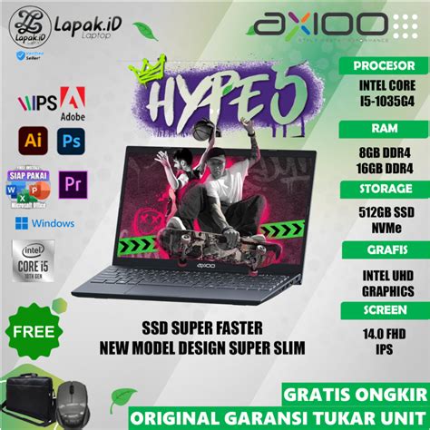 Jual Laptop Gaming Axioo Hype 5 Intel Core I5 1035g4 16gb 512gb 14 Fhd Ips Win 11 New Shopee
