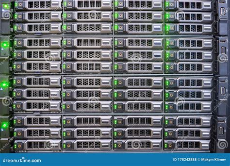 many hard drives are in a powerful database server computer equipment