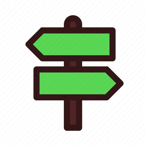 arrow direction pointer turn intersection road crossroad icon