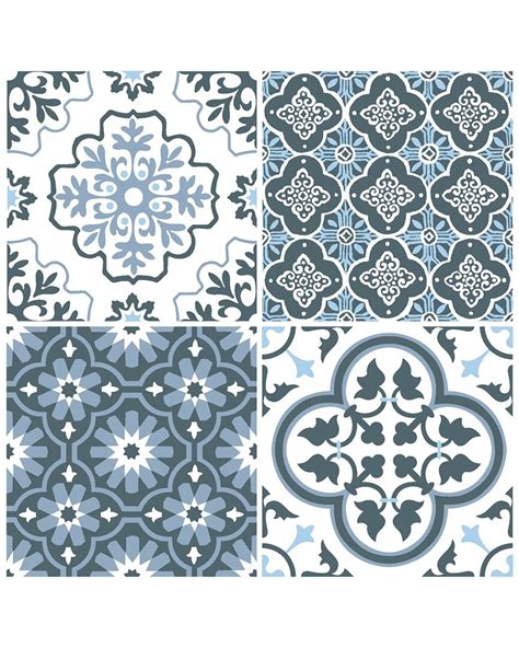 Floorpops Discontinued Myriad Peel And Stick Floor Tiles In Blue Modesens