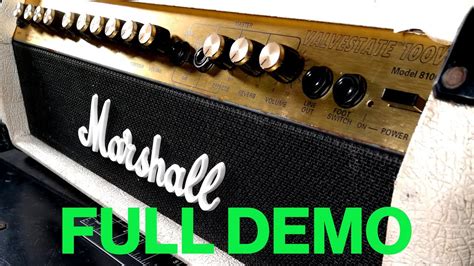 Marshall Valvestate 100v Model 8100 Amp Full Walkthru Demo Mods