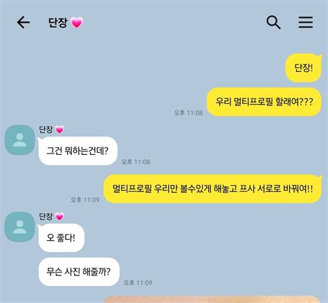 꾸래 on Twitter 정우해이 정우해이 카톡 멀티프로필 서로로 해놓고 서로만 볼수있게 하려그랬는데 정우가 실수로 테이아