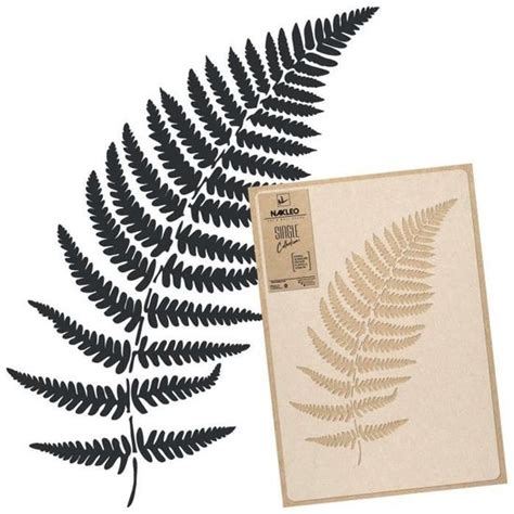 Pochoir en Plastique Réutilisable FEUILLE DE FOUGÈRE MEDIUM