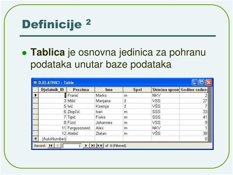 Ppt Uvod U Baze Podataka Powerpoint Presentation Free Download Id 5120541