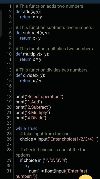 How To Make Calculator By Using Python In Pydroid 3 Calculator Python