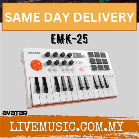 Avatar Emk 25 Midi Keyboard Portable Keyboard White Emk 25 Emk25