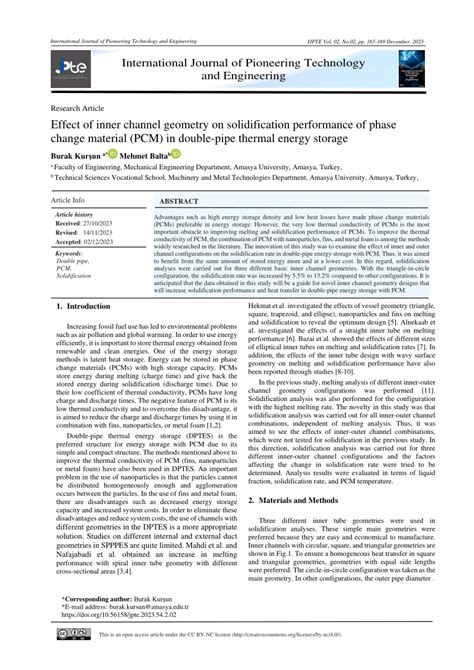 PDF Effect Of Inner Channel Geometry On Solidification Performance Of