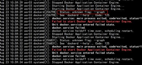 Docker启动问题： Job For Rvice Failed Because The Control Process