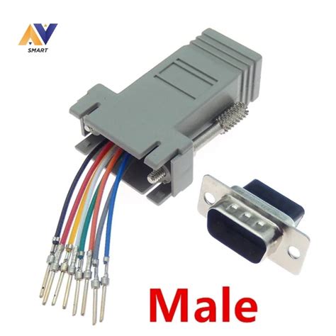 串行連接器 Db9 Rs232 公頭轉 Rj45 Lan 母頭 蝦皮購物