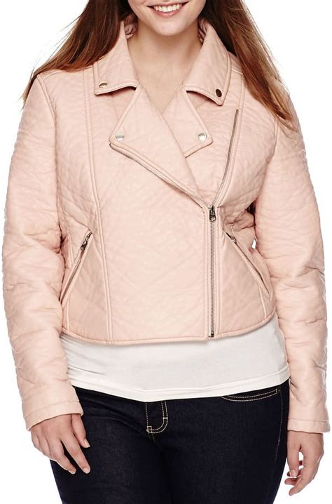 Belle Sky Pleather Moto Jacket Pink Pleather Jacket Pleather