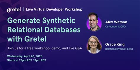 matt micklin on linkedin workshop synthesize relational databases