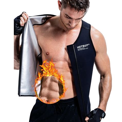 Hotsuit Sauna Suit For Men Waist Trainer Zipper Sauna Sweat Vest Gym