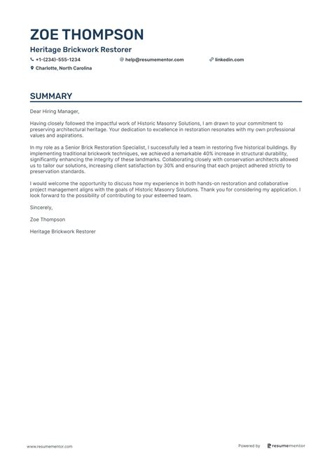 Bricklayer Cover Letter Examples By Professional