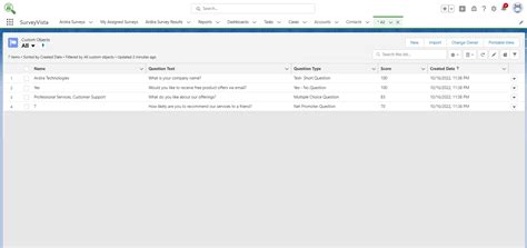 Create Multiple Custom Object Records Surveyvista
