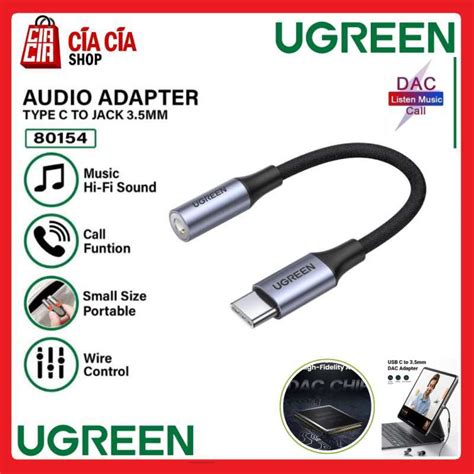 Jual Ugreen Converter Audio Type C To Aux Jack Mm Adapter Audio Usb C Dac Ugreen