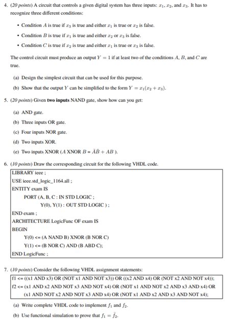 Solved 4 20 Points A Circuit That Controls A Given