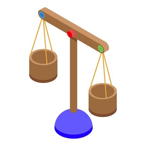 Premium Vector Wood Scales Comparison Icon Isometric Of Wood Scales